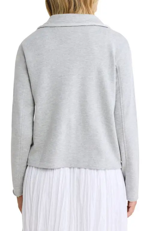 NZ BY NIC AND ZOE Cotton Blend French Terry Jacket - Heather Grey