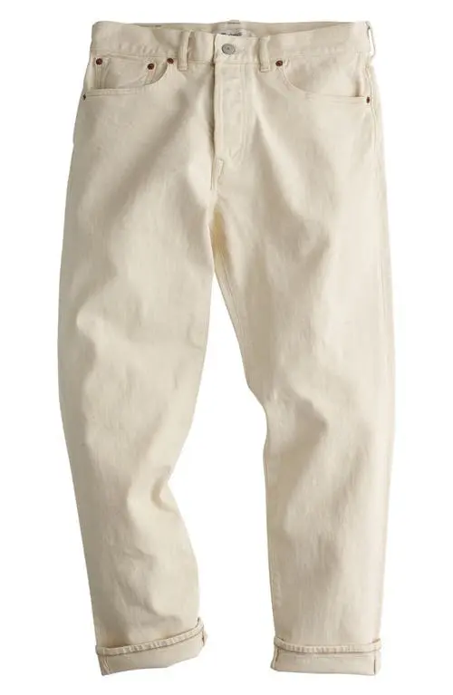 Madewell Relaxed Tapered Selvedge Jeans - Ecru