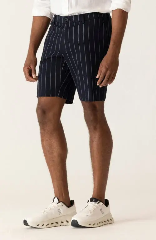 DEKE Hyperthread Linen Blend Bermuda Shorts - Navy