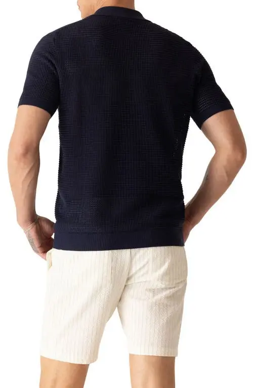 DEKE Modern Open Knit Polo