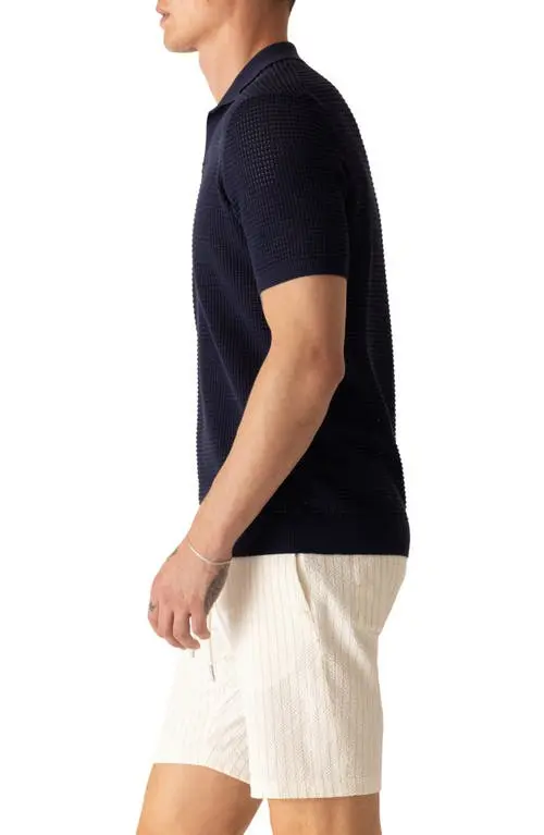 DEKE Modern Open Knit Polo