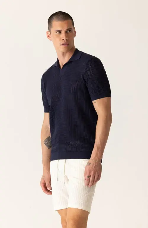 DEKE Modern Open Knit Polo