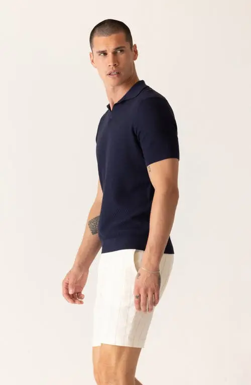 DEKE Modern Texture Knit Polo - Midnight