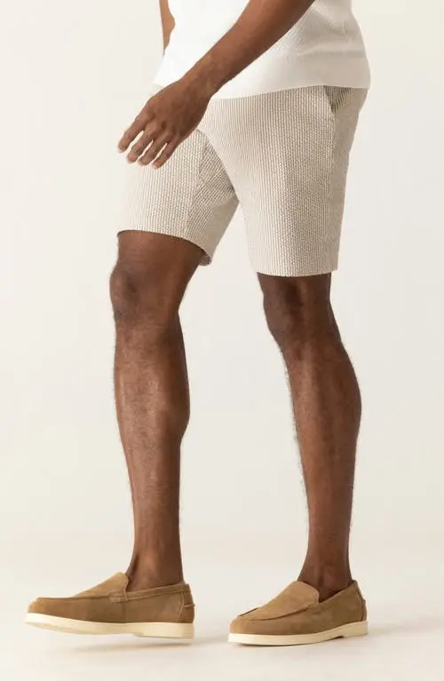 DEKE Supernatural Stretch Seersucker Bermuda Shorts - Sand/white