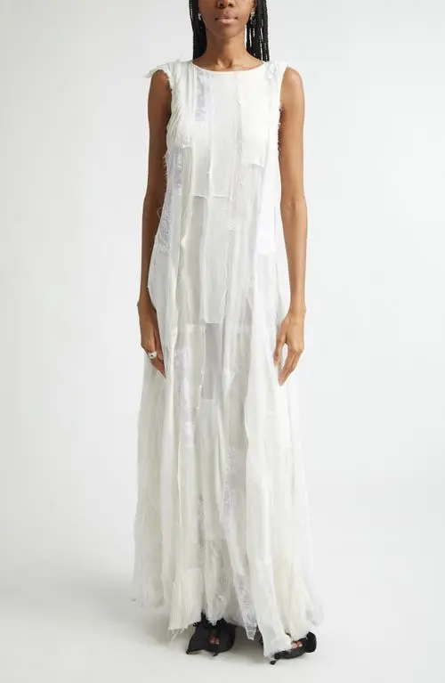 Collina Strada Primrose Patchwork Maxi Dress - White