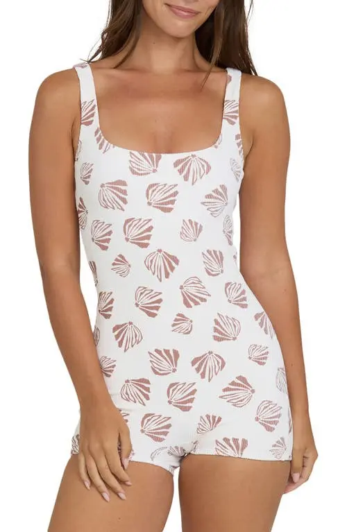 BILLABONG Sandy Shells Thalia Cutout Surf One-piece Swimsuit - Salt Crystal