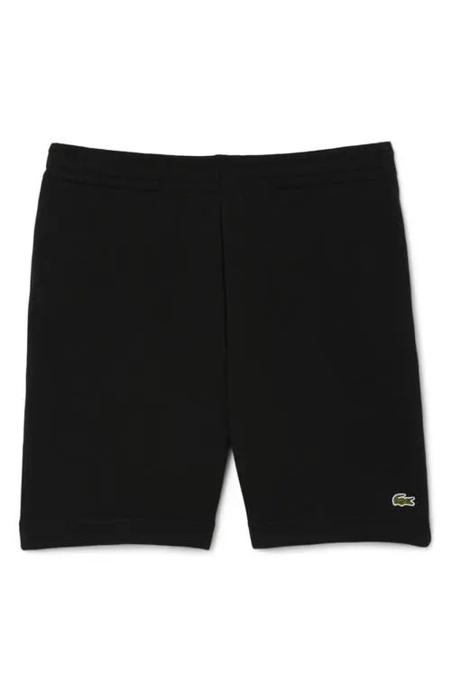 Lacoste Cotton Fleece Sweat Shorts - Black