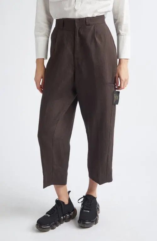 Undercover Crop Linen Straight Leg Pants
