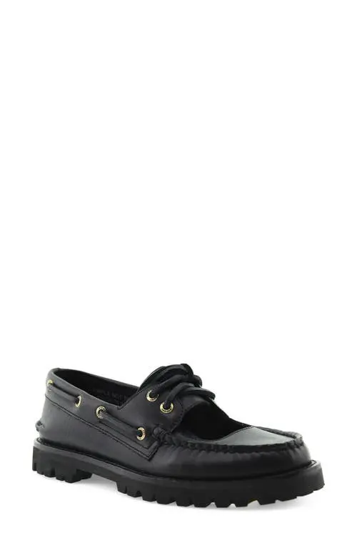 Sperry Mary Jane Lug Boat Shoe - Black