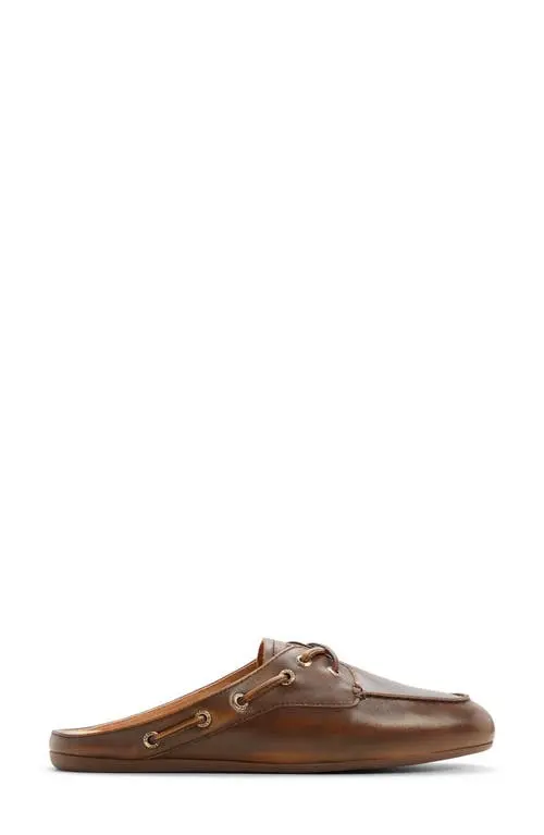 Sperry Slim Leather Boat Mule - Brown
