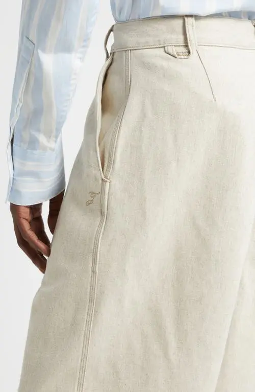 Jacquemus Le De-nimes Paysan Straight Leg Jeans - Light Beige