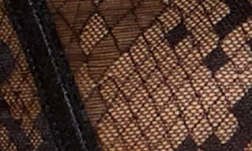 DREAMGIRL Snakeskin Pattern Lace Bustier & Thong Set