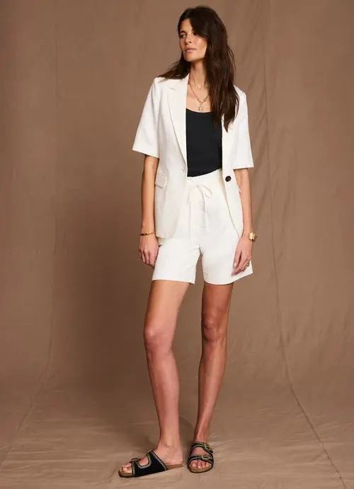 Mint Velvet Linen Blend Short Sleeve Blazer