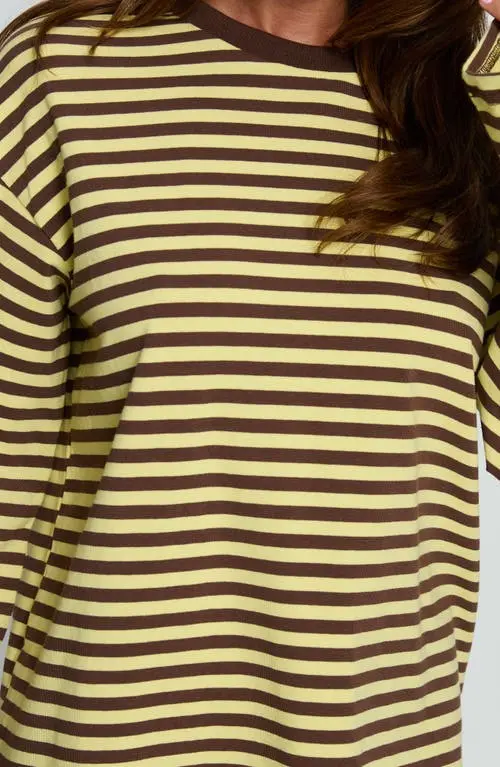 Princess Polly Striped Oversized T-shirt - Brown