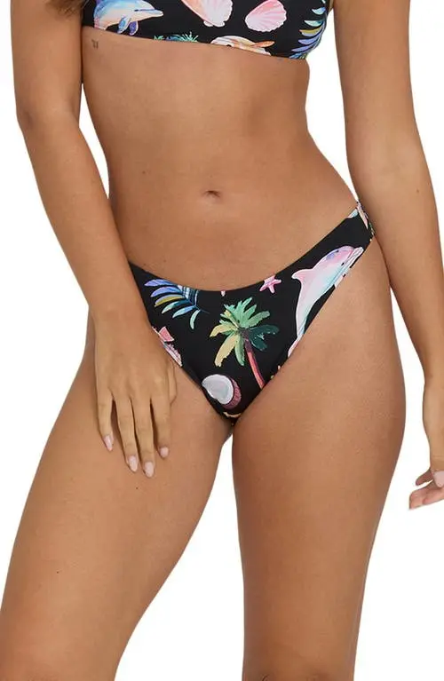 BILLABONG Party Wave Hike Bikini Bottoms - Black Pebble