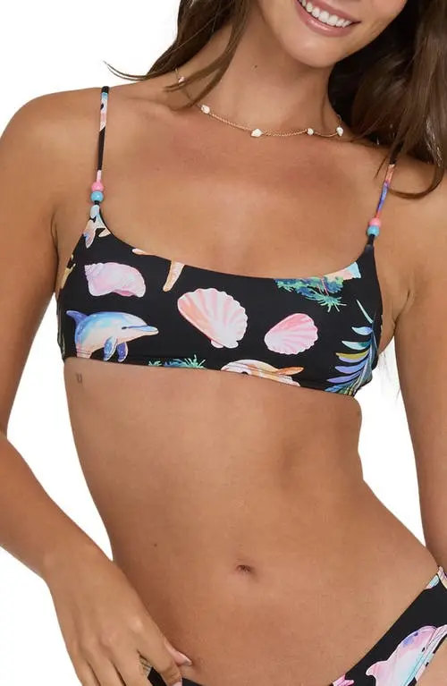 BILLABONG Party Wave Jaclyn Crop Bikini Top - Black Pebble