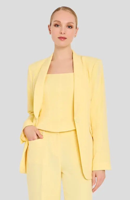TAHARI ASL Shawl Collar Button Blazer