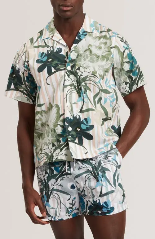 Ted Baker London Anukis Relaxed Fit Camp Shirt - Mid-pink