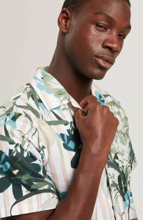 Ted Baker London Anukis Relaxed Fit Camp Shirt - Mid-pink