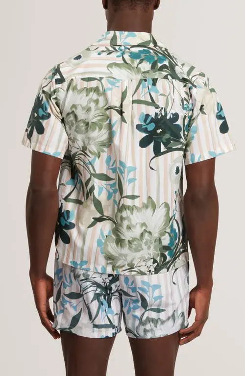 Ted Baker London Anukis Relaxed Fit Camp Shirt - Mid-pink