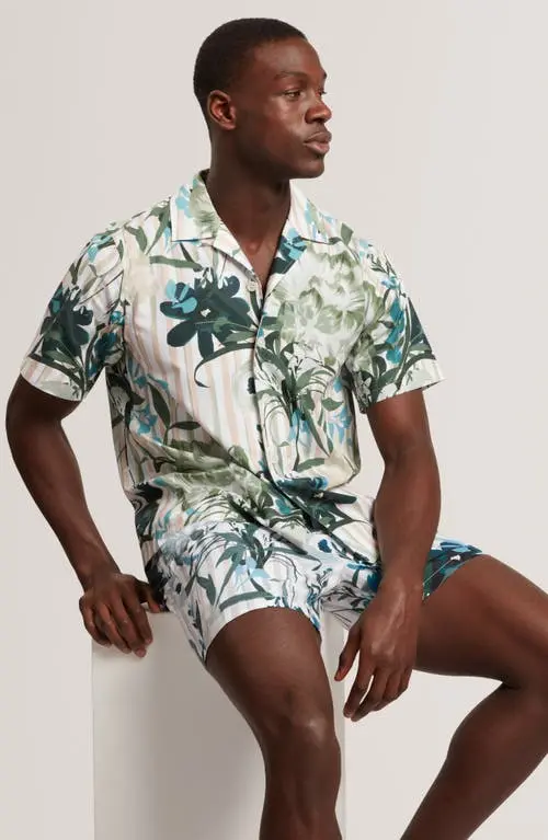 Ted Baker London Anukis Relaxed Fit Camp Shirt - Mid-pink