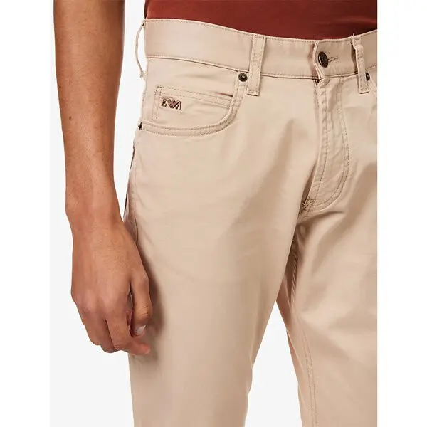 Emporio Armani Regular Fit Slim Leg Jeans - Beige
