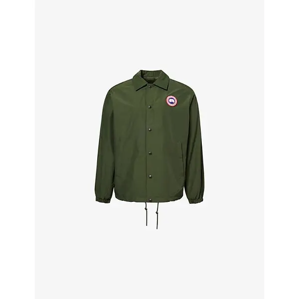 Canada Goose Brand-badge Cotton-blend Jacket - Moss Khaki