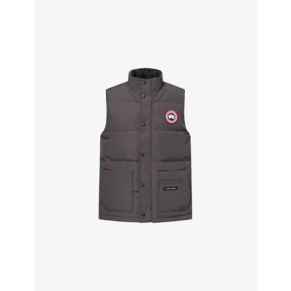 Canada Goose Freestyle Logo-patch Quilted Shell Gilet Xxl - Granite Grey