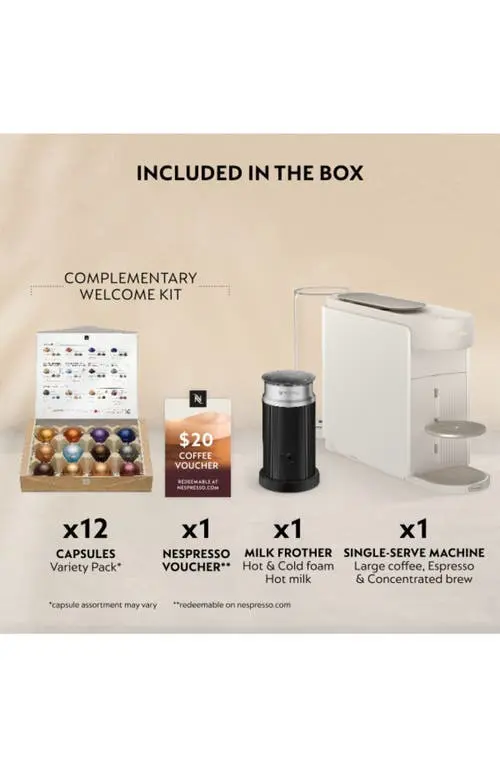 NESPRESSO Vertuo Up Coffee Machine & Aeroccino Frother Set
