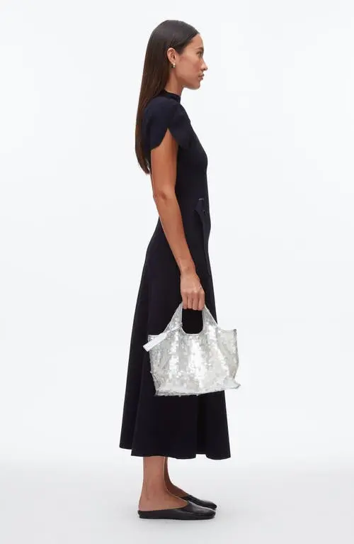 3.1 Phillip Lim Sequin Mini Market Tote - Silver
