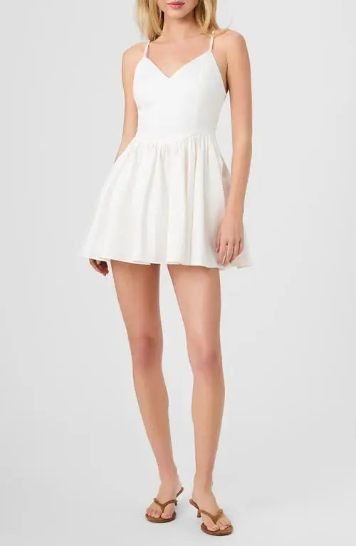 French Connection Lilah Stretch Ballerina Mini Dress - Summer White