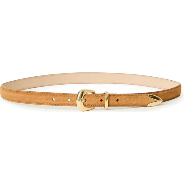 B-low The Belt Leo Suede Belt - Camel Gold