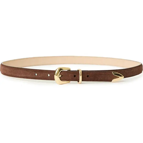 B-low The Belt Leo Suede Belt - Chocolate Gold