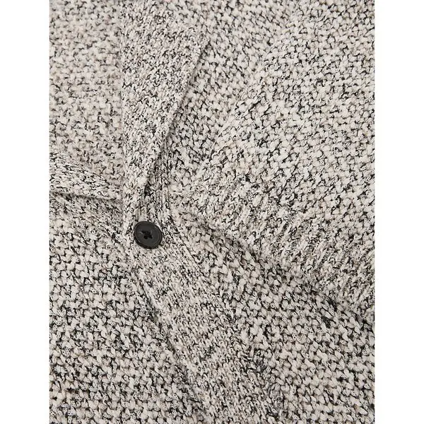REISS Addis Cuban-collar Stretch-knit Shirt