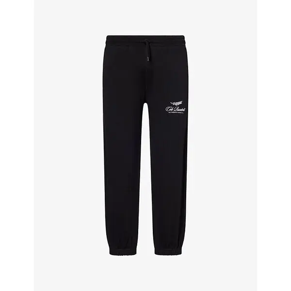 COLE BUXTON International Wide-leg Cotton Jogging Bottoms - Black