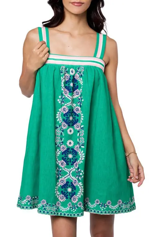 CIEBON Daina Floral A-line Babydoll Minidress
