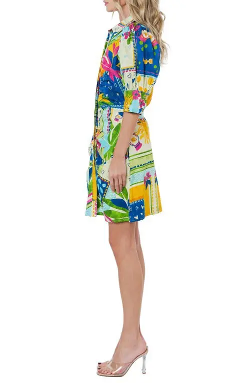 CIEBON Printed Cotton Shirtdress