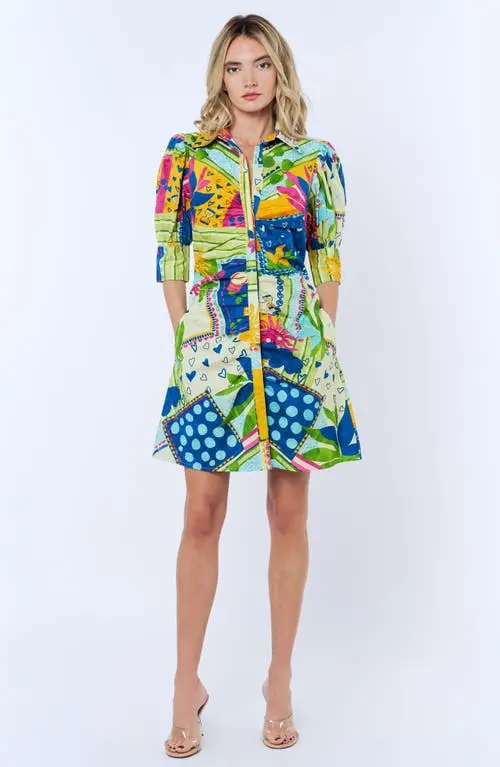 CIEBON Printed Cotton Shirtdress