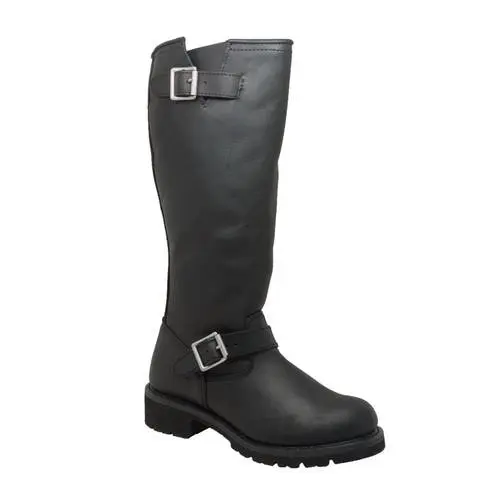 RIDETECS 16" Engineer Biker Boots - Black
