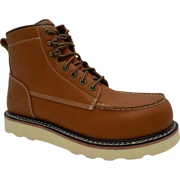 ADTEC 6" Comp Toe Moc Work Boots - Tumble Brown