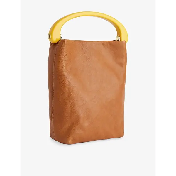Dries Van Noten Resin-handle Micro Leather Cross-body Bag