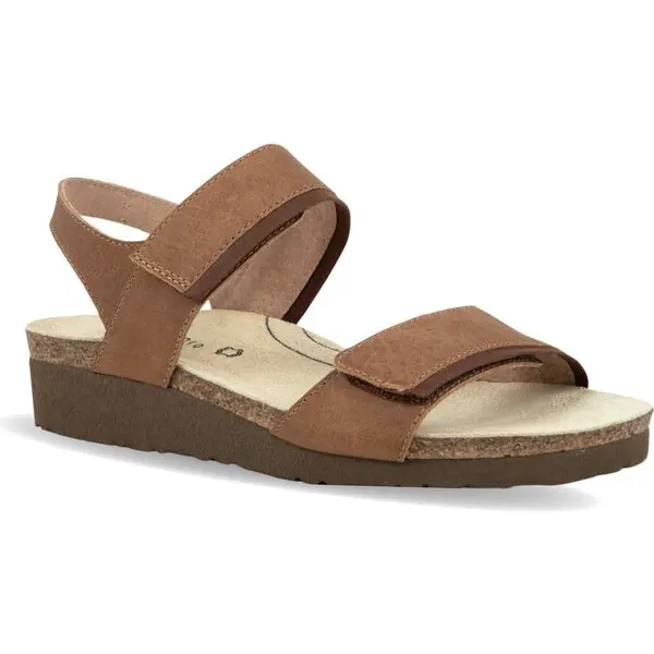Naot Aisha Arch Pro Sandal - Latte Brown Leather