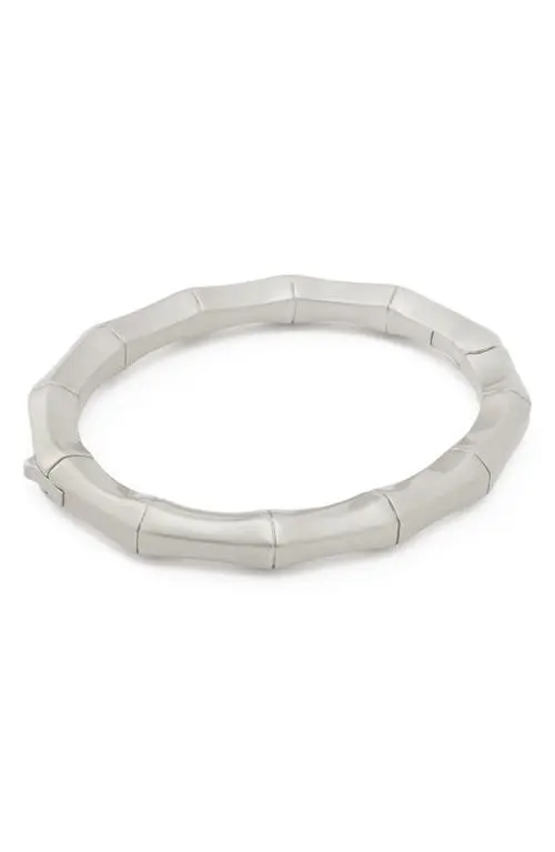 ALLSAINTS Angular Hinged Bangle - Warm Silver