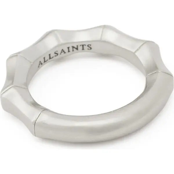 ALLSAINTS Angular Band Ring - Warm Silver