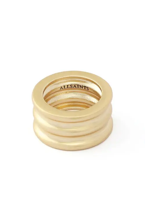 ALLSAINTS Multi Tube Ring - Vintage Gold