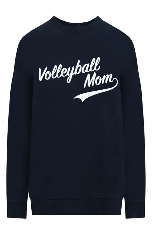 FAVORITE DAUGHTER Volleyball Mom Graphic Sweatshirt - Navy
