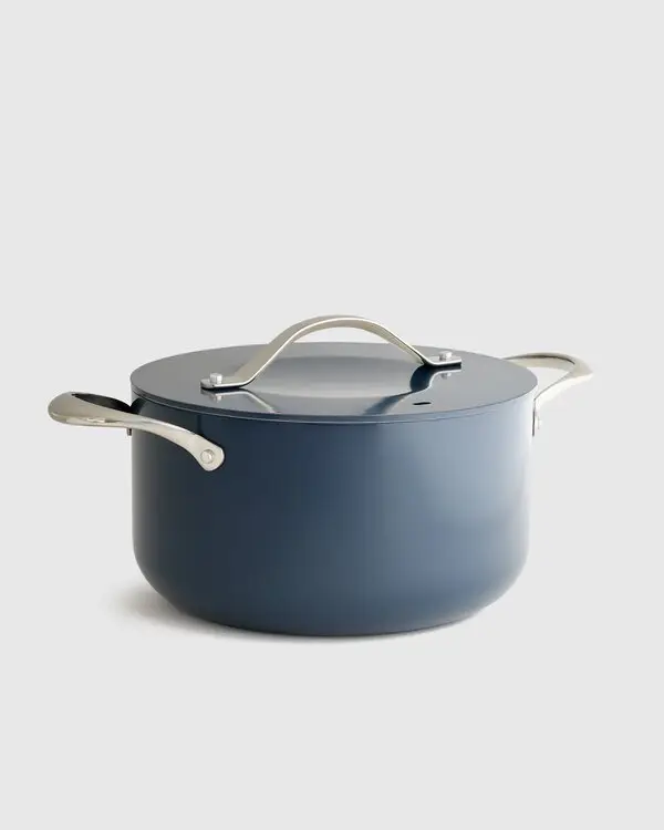 Quince Ceramic Nonstick Soup Pot: 6qt - Navy