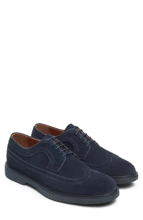 NEROGIARDINI Wingtip Derby - Navy