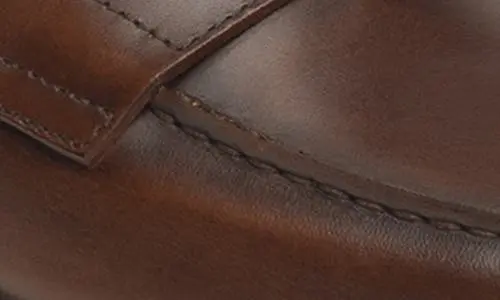 NEROGIARDINI Leather Penny Loafer - Brown