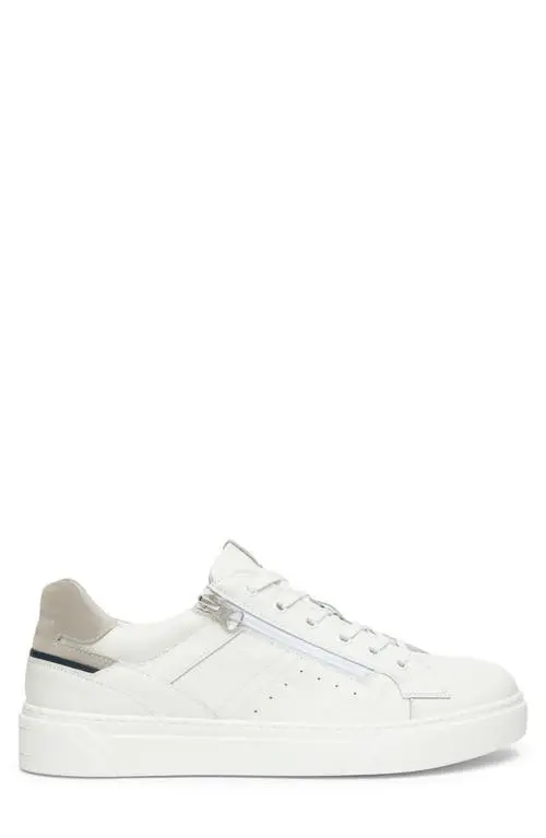 NEROGIARDINI Low Top Side Zip Sneakers - White